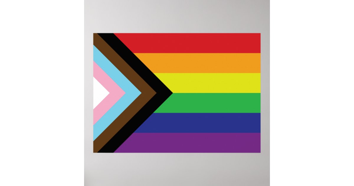 Gay Pride Rainbow Flag Progressive LGBTQIA+ Poster | Zazzle