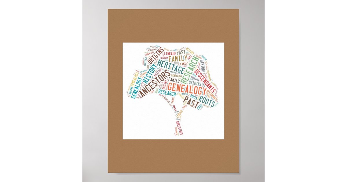 Genealogist Ancestor Family Tree History Poster | Zazzle