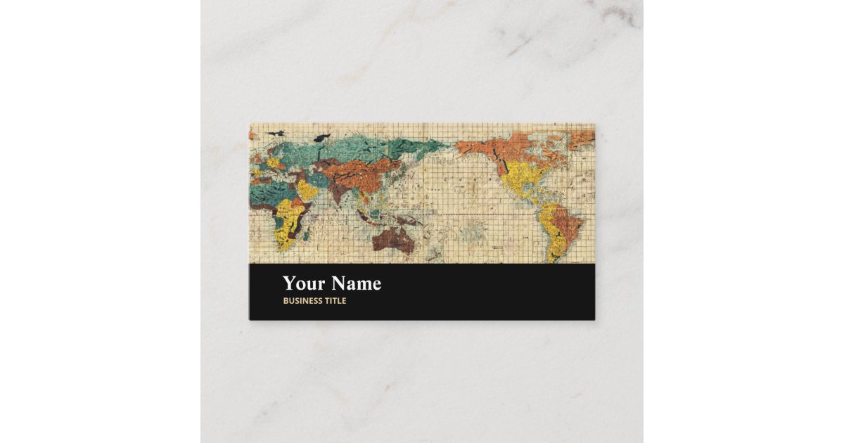 Geographers Geoscientists Cartographers World Map Business Card | Zazzle