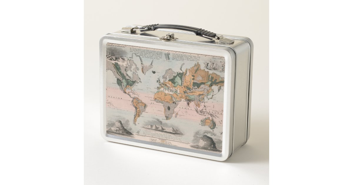 Geological Map of the World Metal Lunch Box | Zazzle