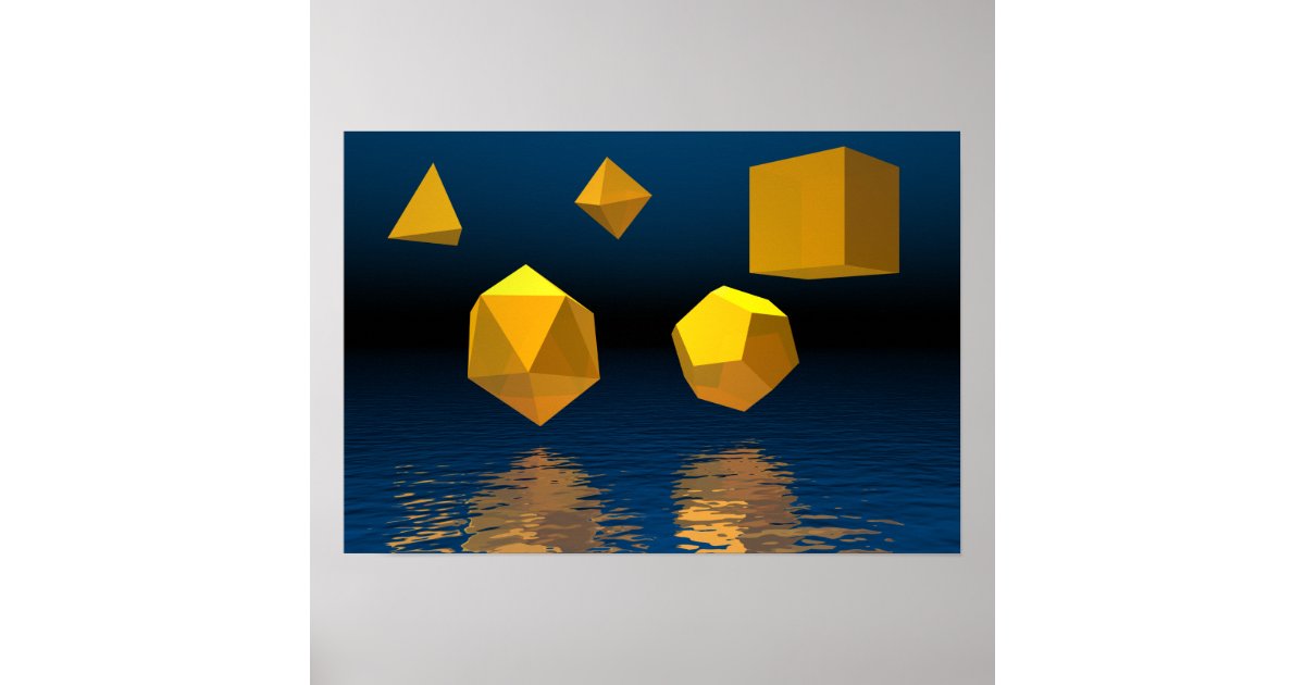Geometric Solids Poster | Zazzle