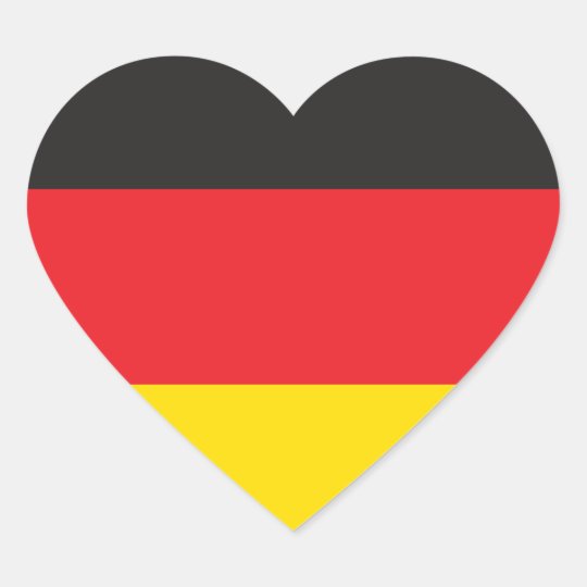 GERMANY FLAG HEART STICKER | Zazzle.com.au