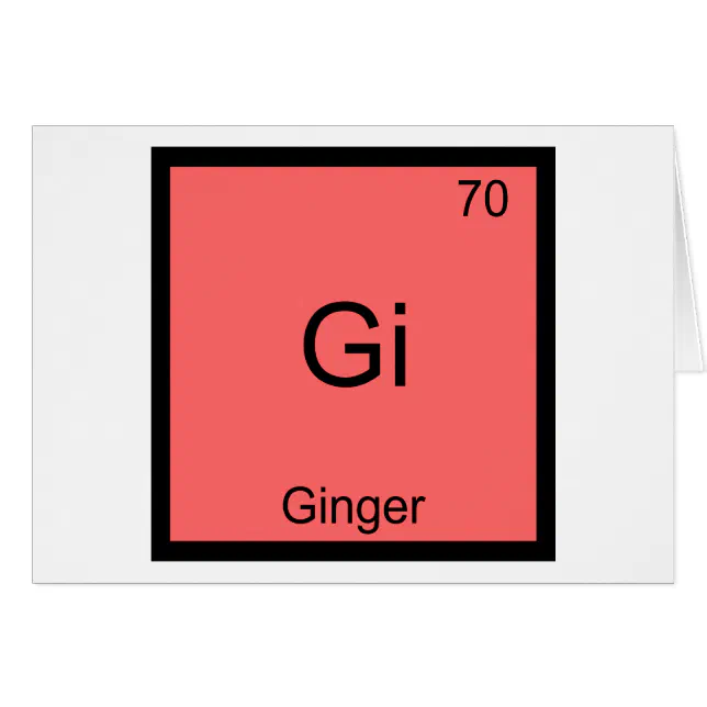Gi - Ginger Chemistry Periodic Table Symbol | Zazzle