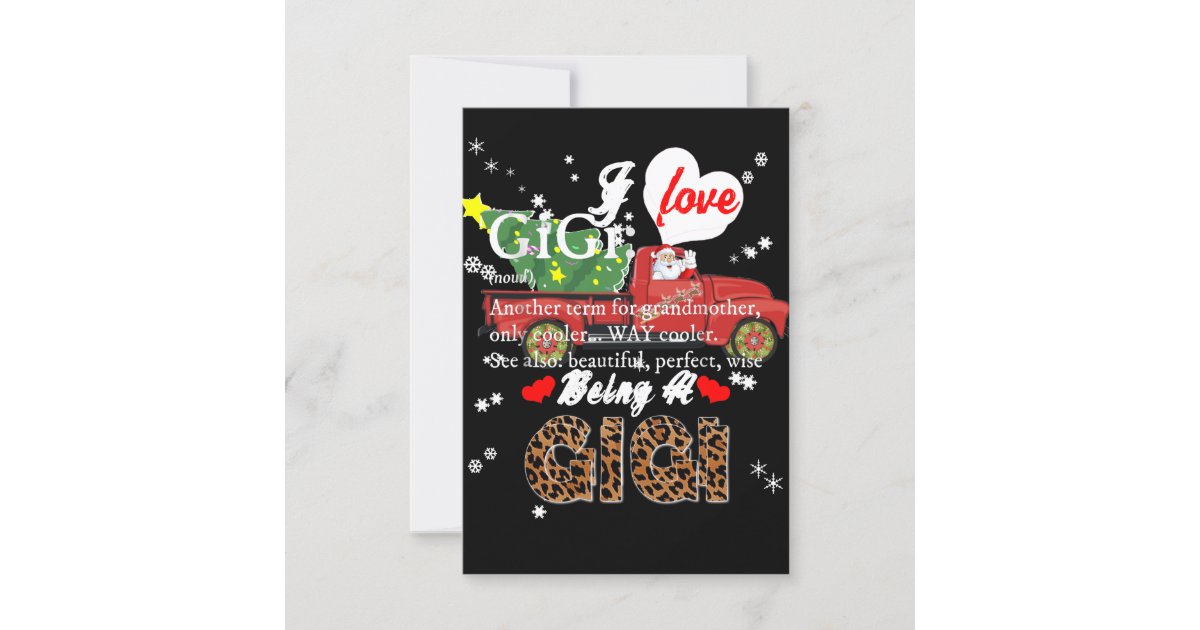 Gigi Definition T Women Gigi Gift Grandma Birthday Invitation | Zazzle