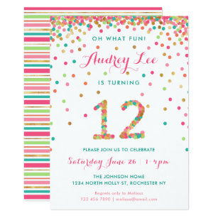 12 Year Old Birthday Invitations | Zazzle AU