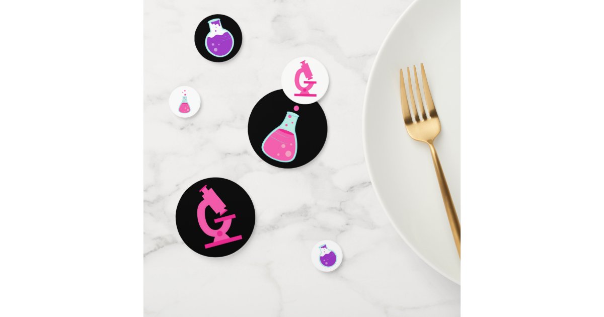 Girly Science Party Confetti | Zazzle