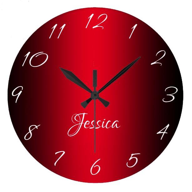 Red Wall Clocks | Zazzle.com.au