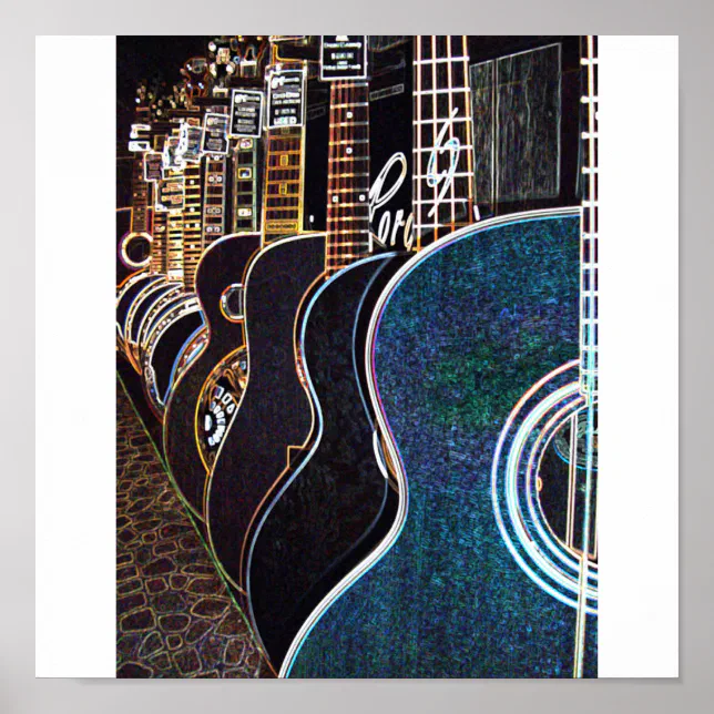 Glowing Strings Poster | Zazzle