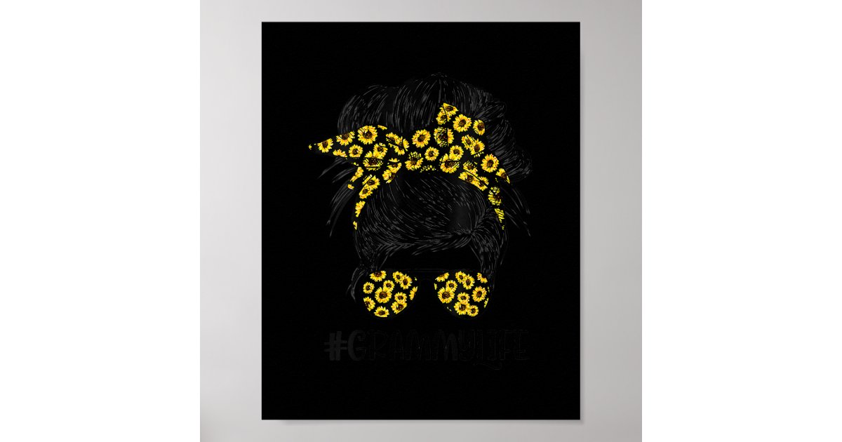 goat mama Messy Bun goat mum messy bun hair Poster | Zazzle