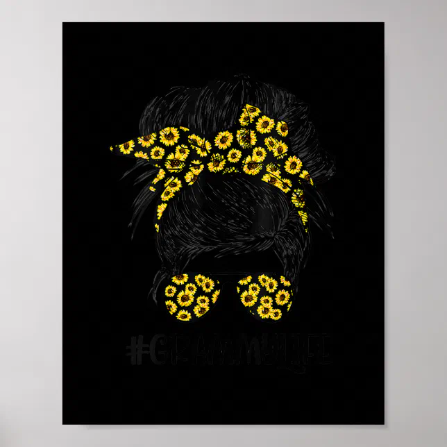 goat mama Messy Bun goat mum messy bun hair Poster | Zazzle