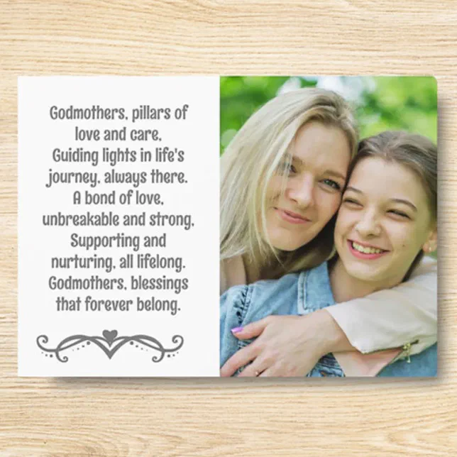 Godmother and Godchild Custom Plaque with Easel | Zazzle