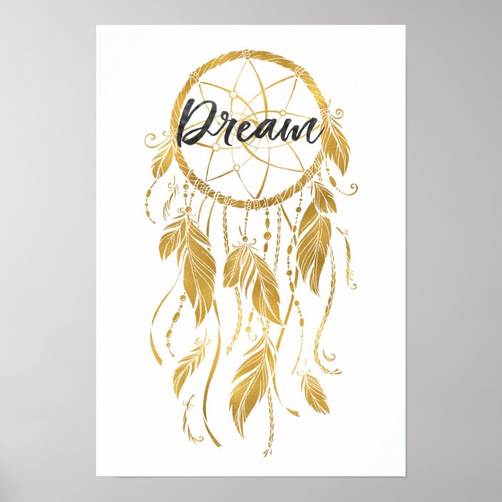 Gold Dream Catcher Poster | Zazzle.com.au