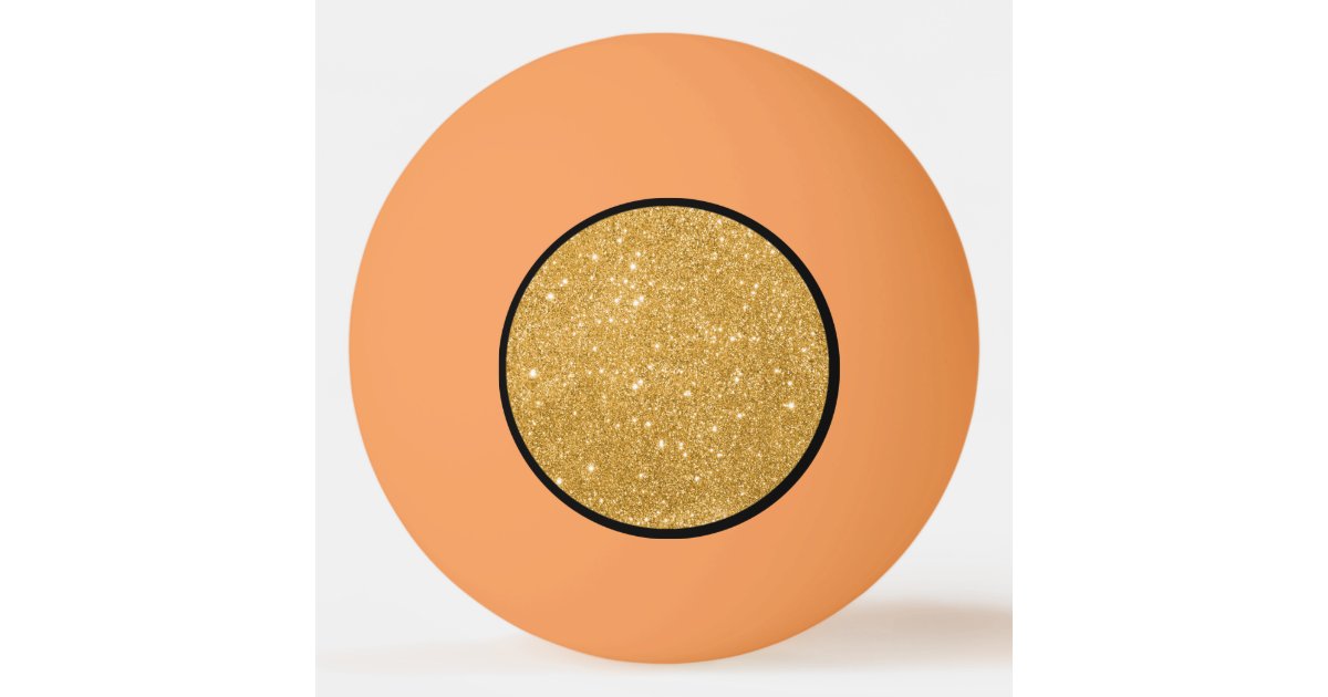 Gold Glitter Sparkles Ping Pong Ball | Zazzle