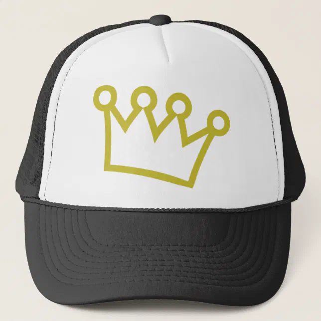 gold king crown deluxe trucker hat | Zazzle