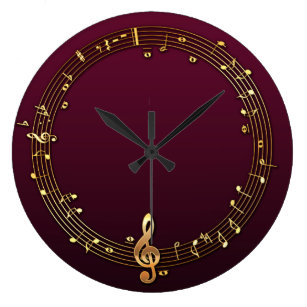 Treble Clef Wall Clocks | Zazzle.com.au