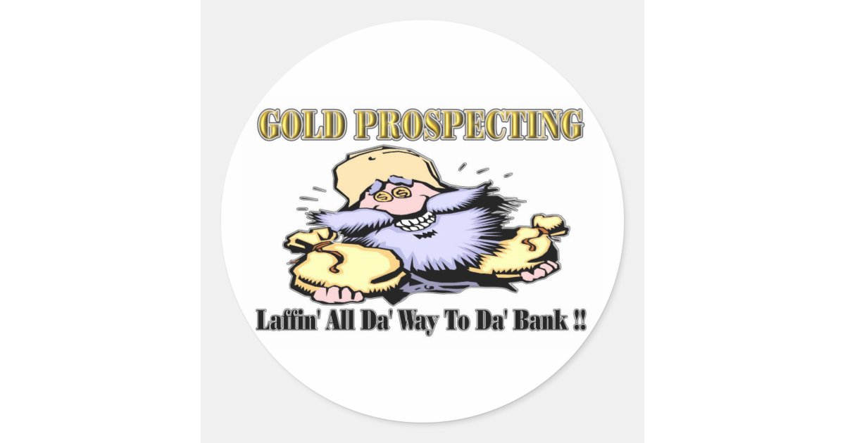 Gold Prospecting Classic Round Sticker | Zazzle