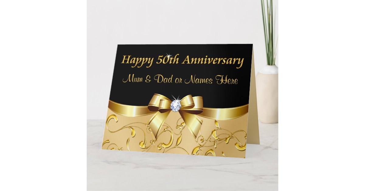 golden-anniversary-cards-for-mum-and-dad-your-text-zazzle-au