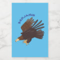 Golden eagle funny cartoon illustration food label | Zazzle