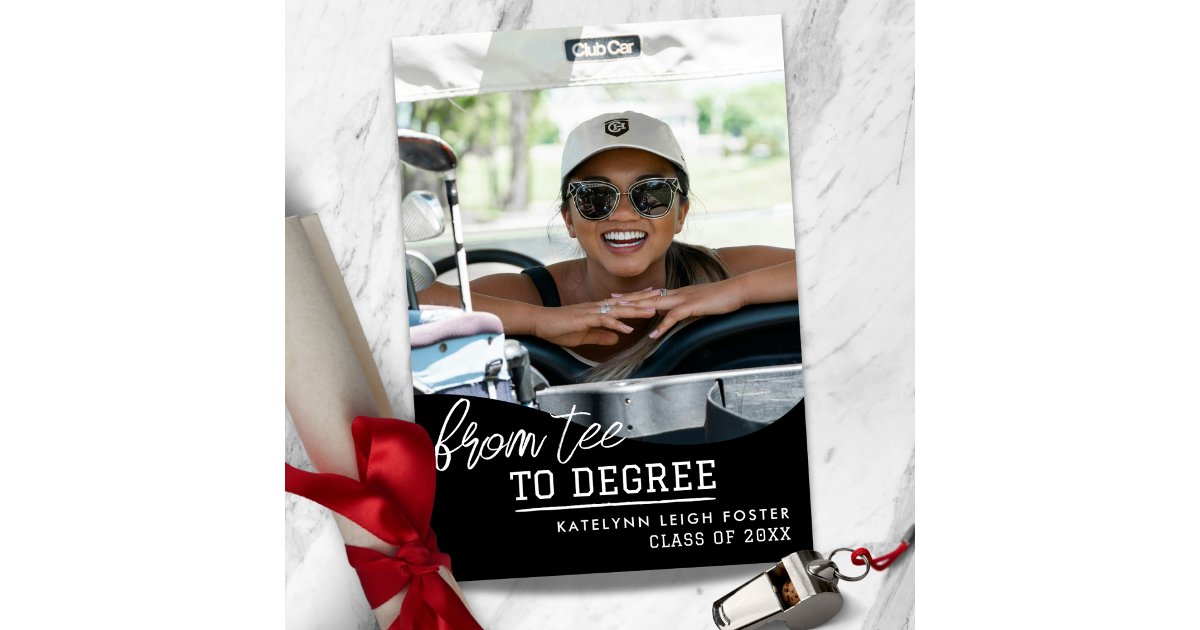 Golf Athlete Graduation Announcement Invitation | Zazzle