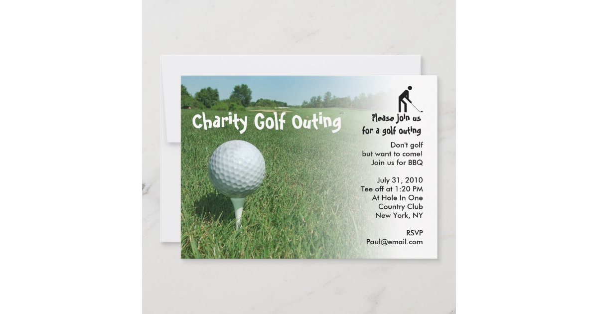 Golf Outing Charity Party Invitation | Zazzle