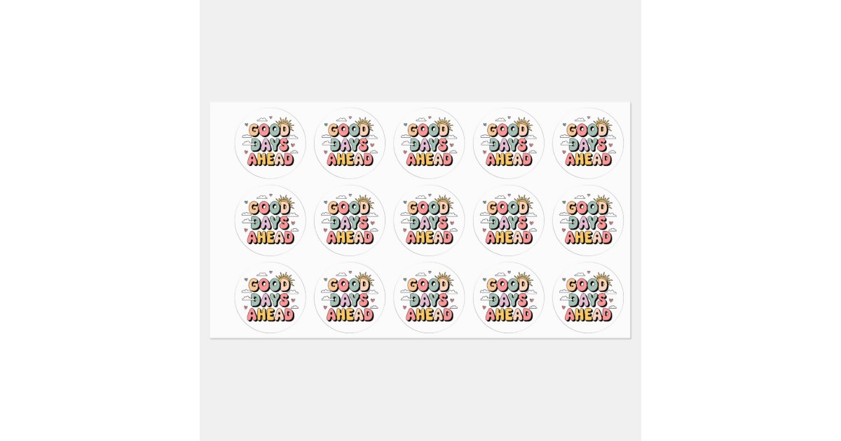Good Days Ahead - Cute Retro Positive Quote | Zazzle
