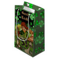 Good Luck! Leprechaun &Clovers Small Gift Bag | Zazzle