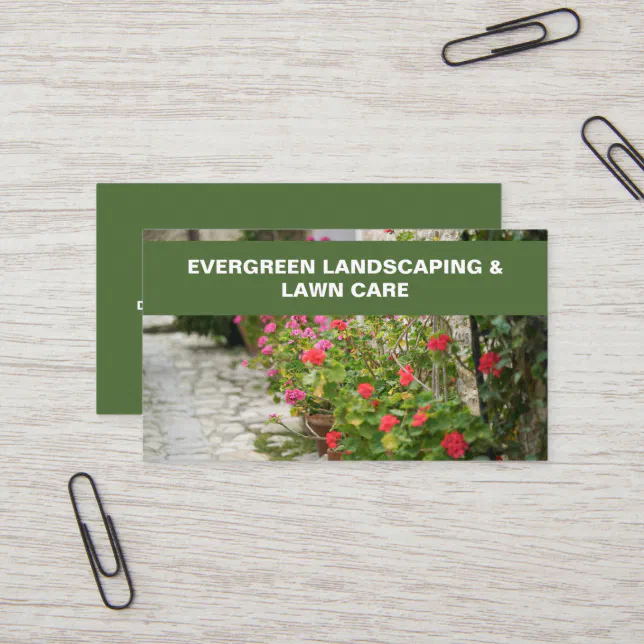 Gorgeous Lawn Photo Landscaping II Business Card | Zazzle