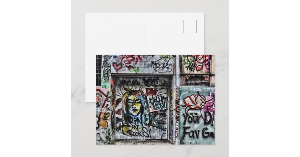 Graffiti Cool Modern Urban Street Art Postcard | Zazzle