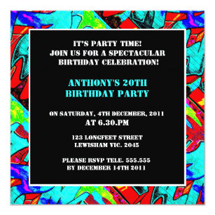 Graffiti Birthday Invitations | Zazzle AU