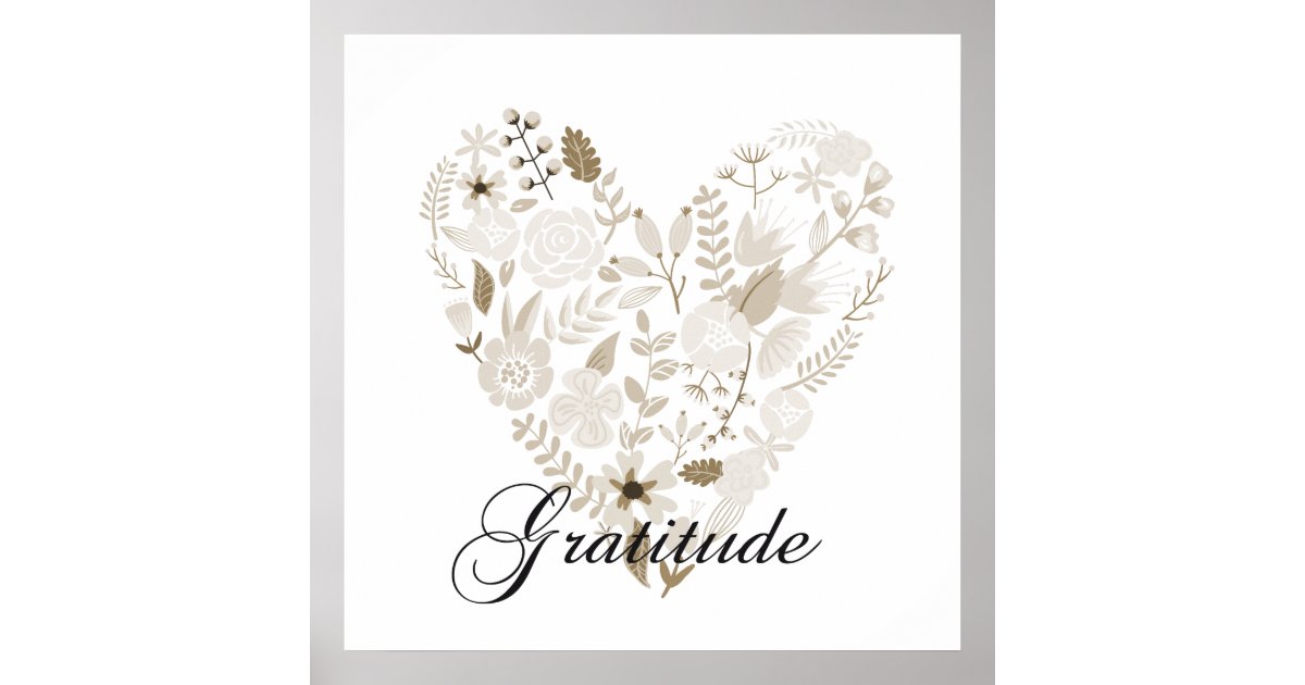 Grateful Heart Poster | Zazzle