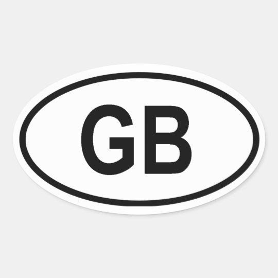 Great Britain "GB" Oval Sticker | Zazzle.com.au