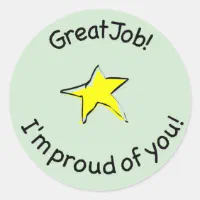 Awesome Work Great Job Stickers Zazzlecom Great Job Star Sticker