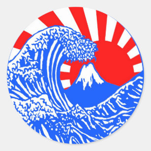 Japanese Rising Sun Stickers | Zazzle AU