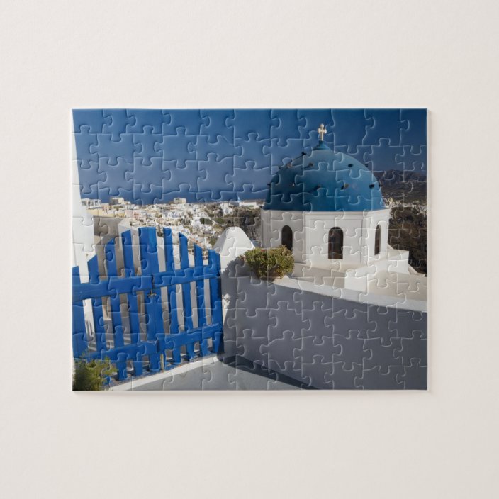 Greece and Greek Island of Santorini from the Jigsaw Puzzle | Zazzle.com.au