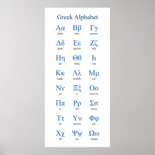 Greek Alphabet Posters & Photo Prints | Zazzle AU