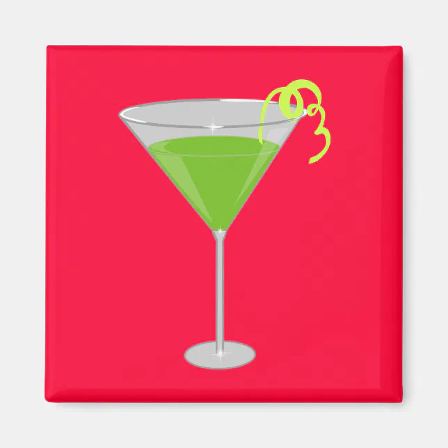 Green Apple Martini Magnet | Zazzle