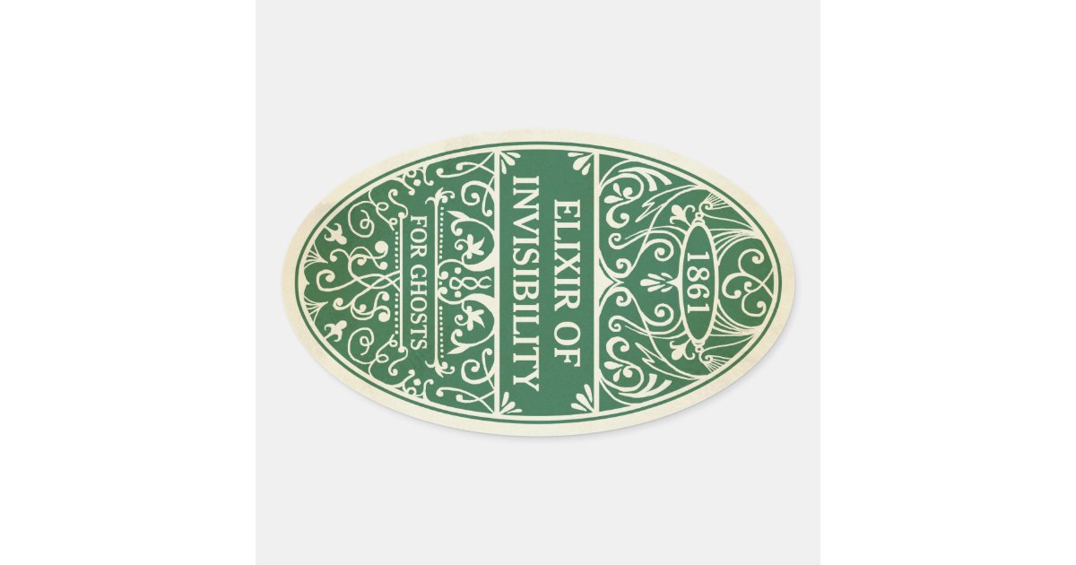 Green elixir of Invisibility potion sticker | Zazzle