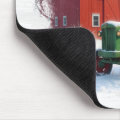 Green Farm Tractor and Red Barn Mouse Pad | Zazzle
