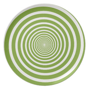 Optical Illusion Spiral Plates | Zazzle AU