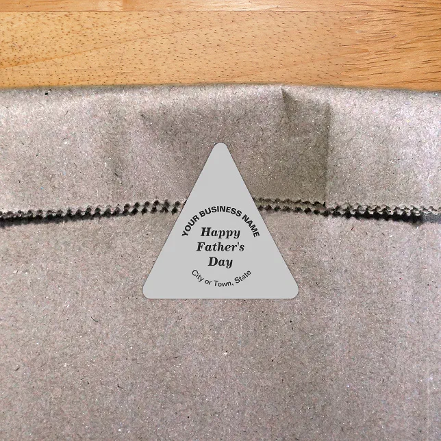 Grey Father’s Day Business Triangle Shape Sticker | Zazzle