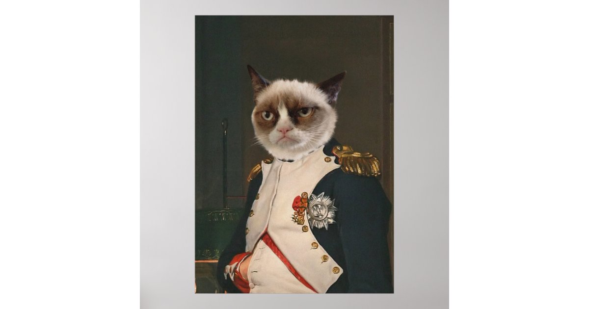Grumpy Cat Classic Painting Poster | Zazzle