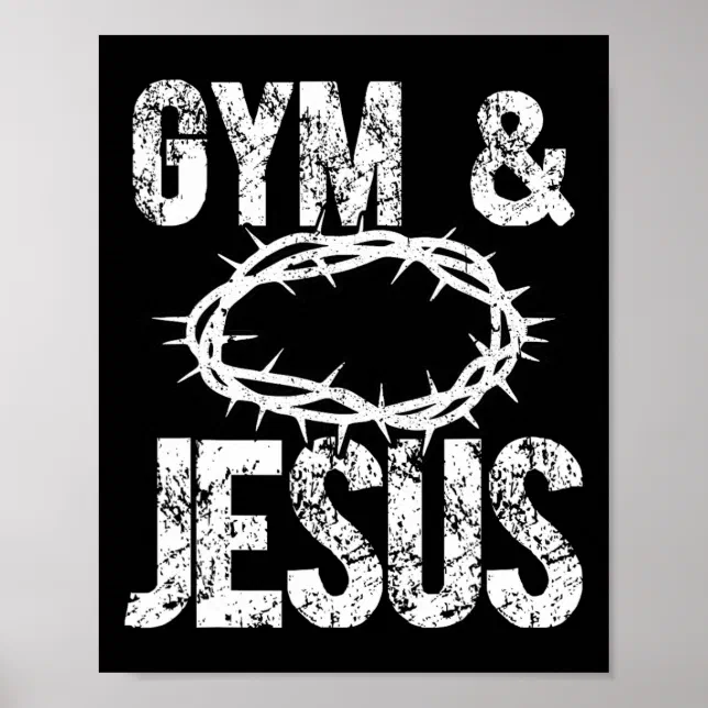 Gym And Jesus Christian Bodybuilder Religious Body Poster | Zazzle