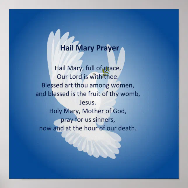Hail Mary Prayer Poster | Zazzle