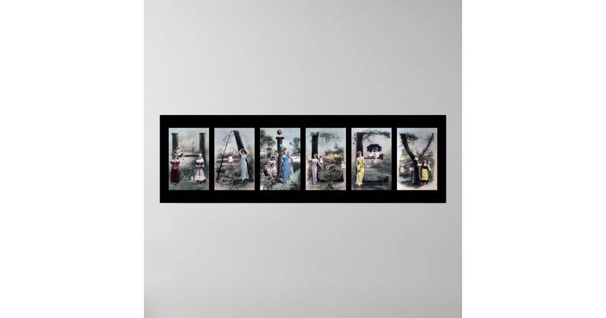 HAILEY Alphabet Letter Name Art Poster | Zazzle
