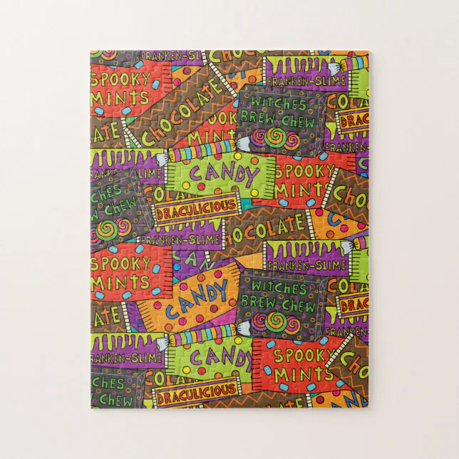Halloween Candy Fun Jigsaw Puzzle | Zazzle