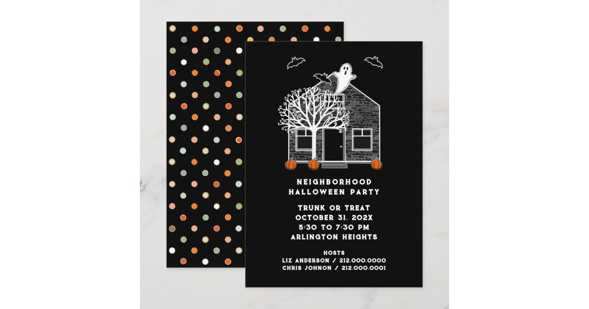 Halloween Neighbourhood Party Invitation | Zazzle