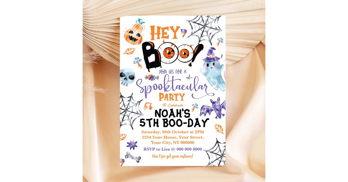 Halloween Spooktacular Boo Birthday Invitation | Zazzle