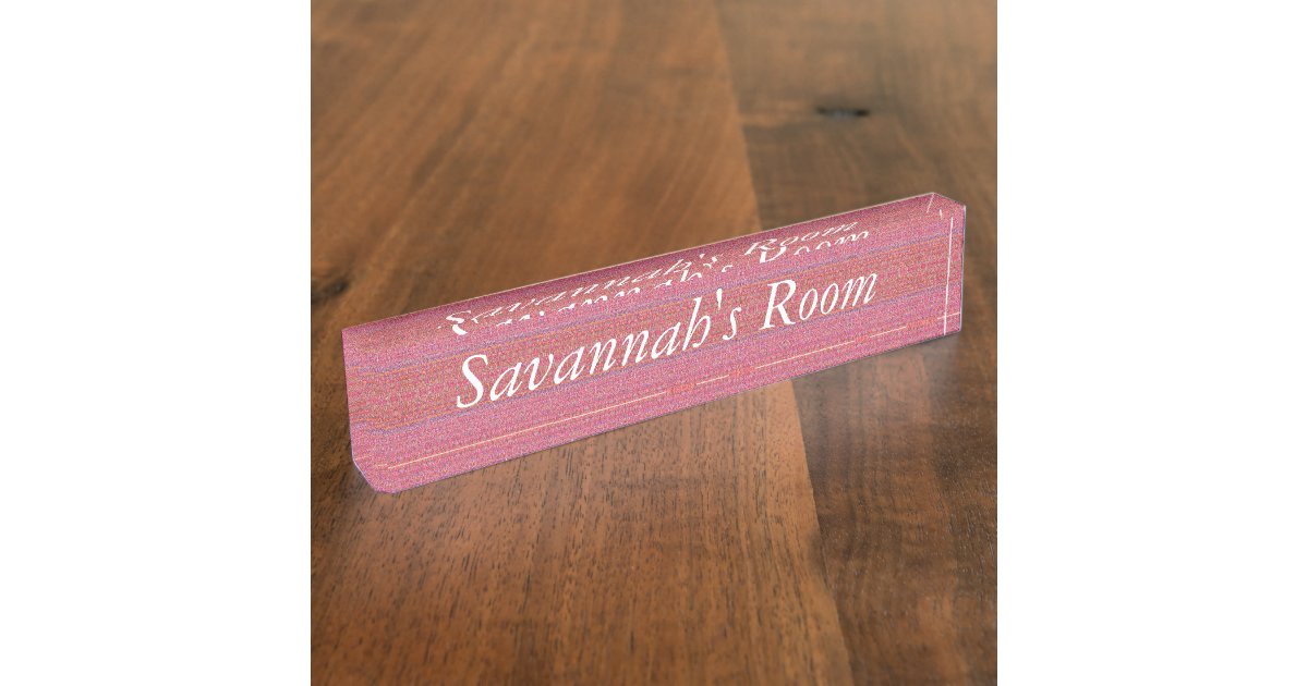 HAMbyWG - Desk Nameplate - Little Girl Pink | Zazzle