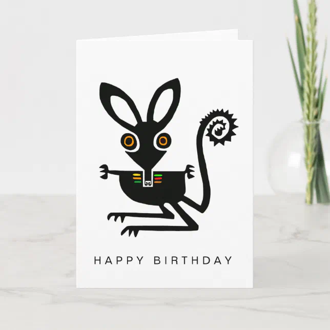Hand drawn BILBY - Aussie animal - Happy Birthday Card | Zazzle