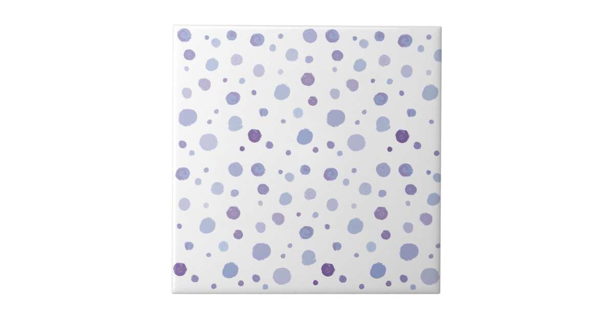 hand painted polka dots ceramic tile | Zazzle